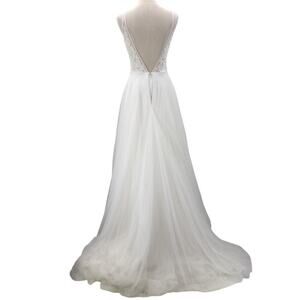 other | Dresses | Wedding Dress Xs Ivory Off White Lace Aline Tulle ...